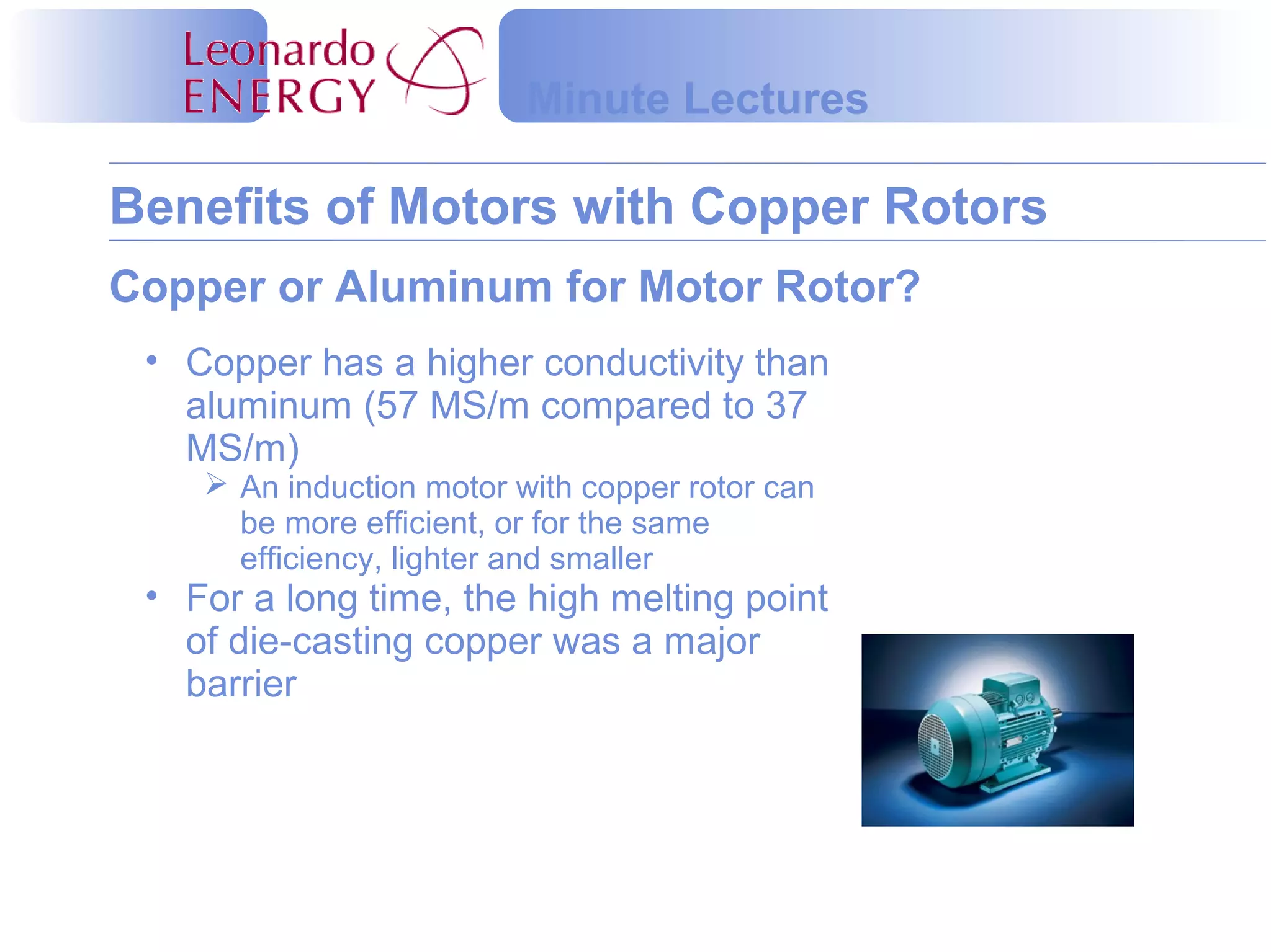 Introduction to Copper Motor Rotor Technology | PPT