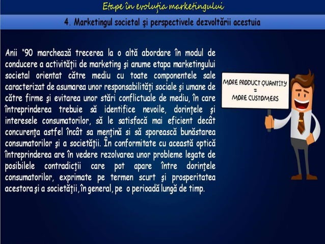 Etape in evolutia marketingului | PPTX
