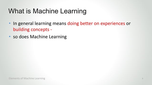 Machine Learning in AI | PPT