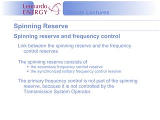 How the grid works - spinning reserve | PPT