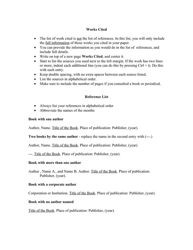 MLA References | PDF