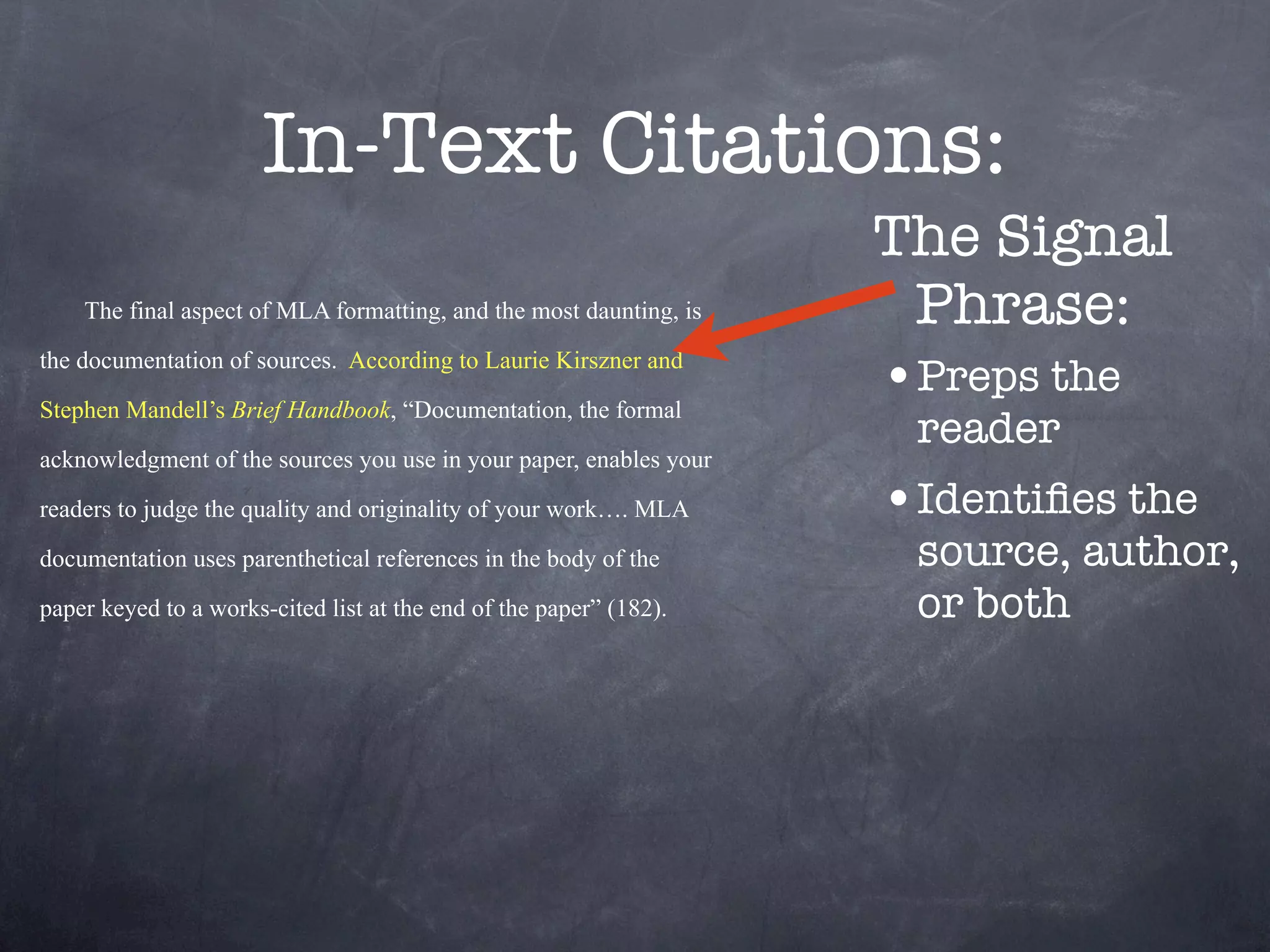 MLA Format and MLA Citations | KEY
