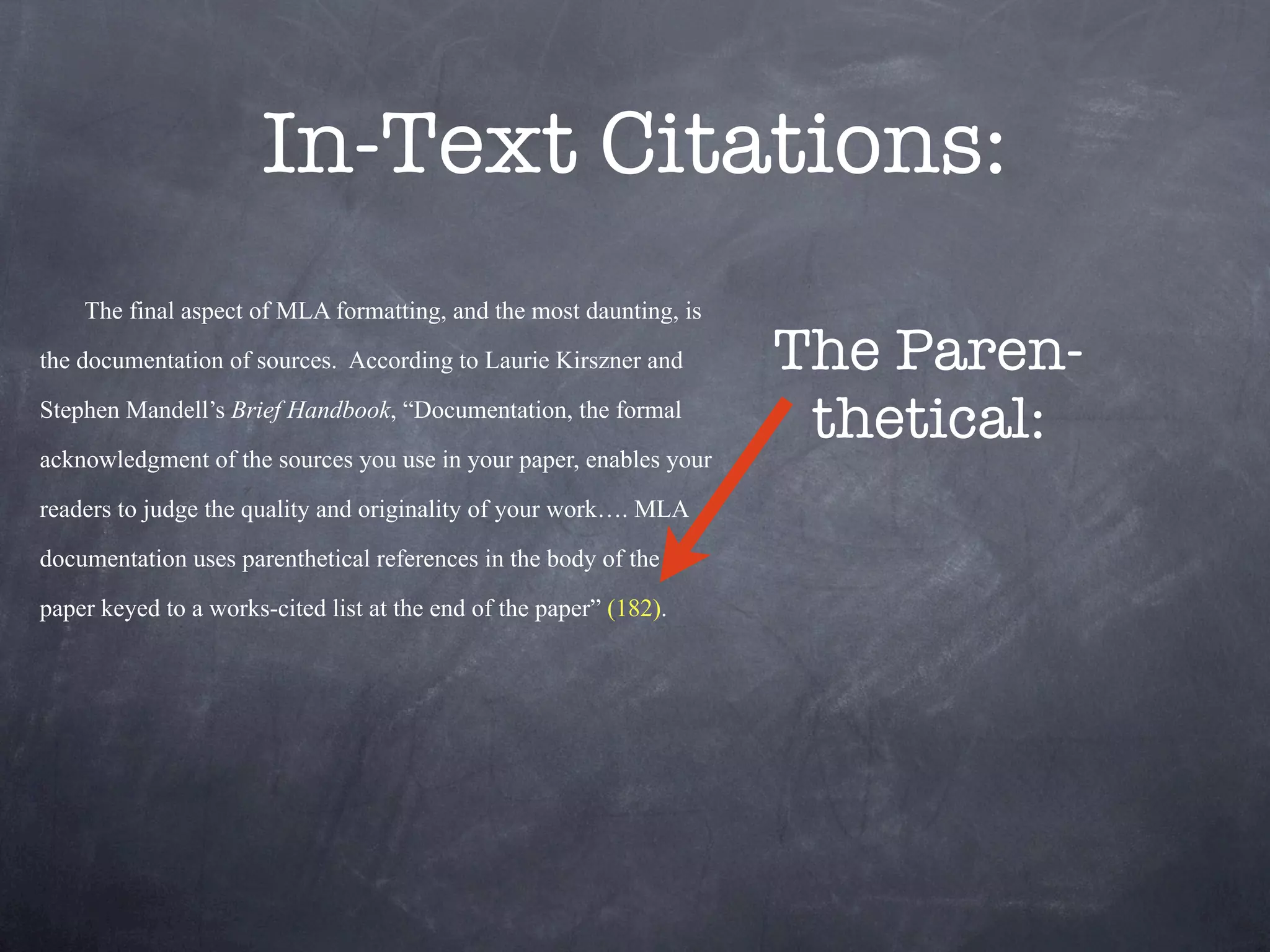 MLA Format and MLA Citations | PPT