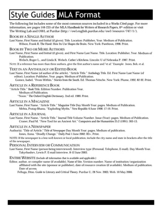 Mla | PDF