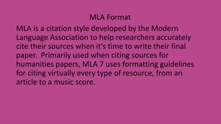 MLA referencing style | PDF