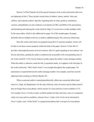 MLA 8 - Sample Paper by Liberty University | PDF