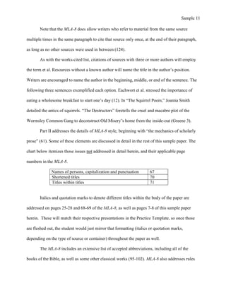 MLA 8 - Sample Paper by Liberty University | PDF