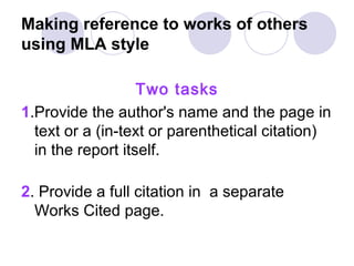 MLA Book Citations Only | PPT