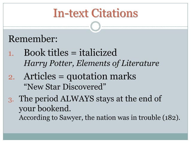 MLA Citations | PPTX