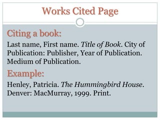 MLA Citations | PPTX