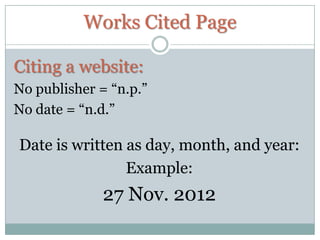 MLA Citations | PPTX