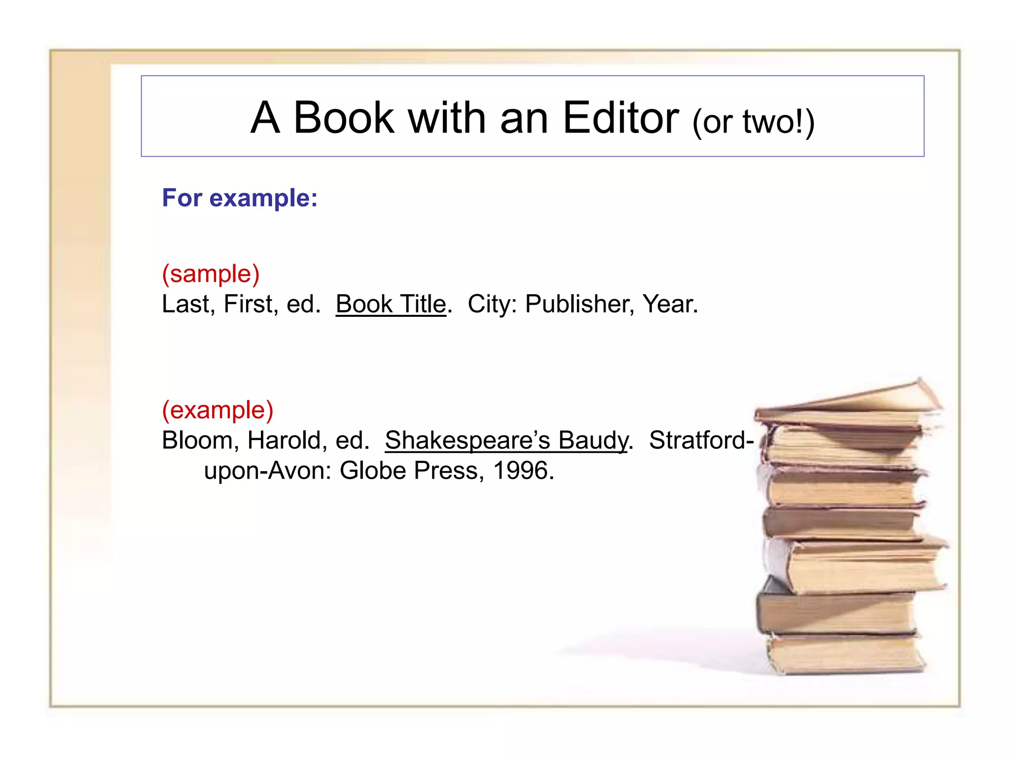 MLA Citation Style | PPT