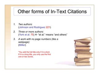 MLA Citation Style | PPT