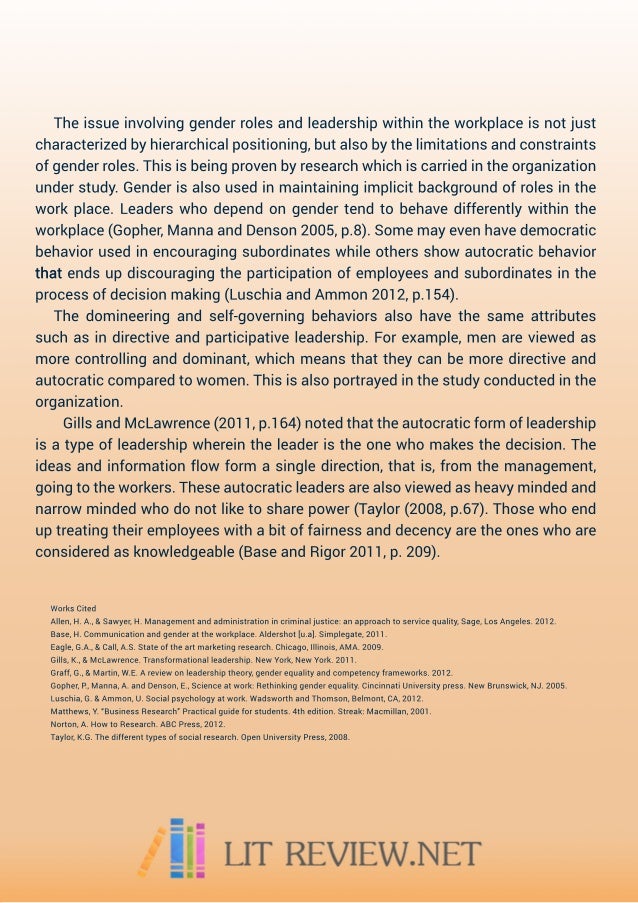 MLA Literature Review Sample