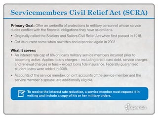 Protecting and Serving Military Credit Consumers | PDF | Personal Finance
