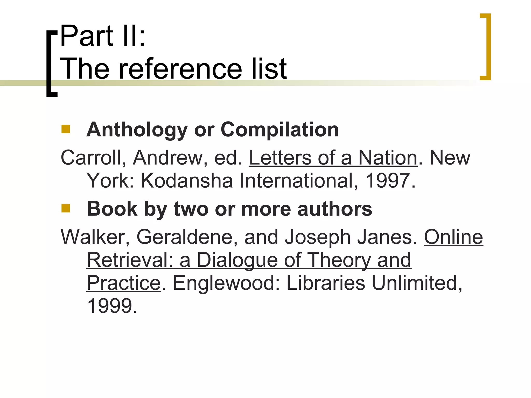 MLA Citation Style | PPT