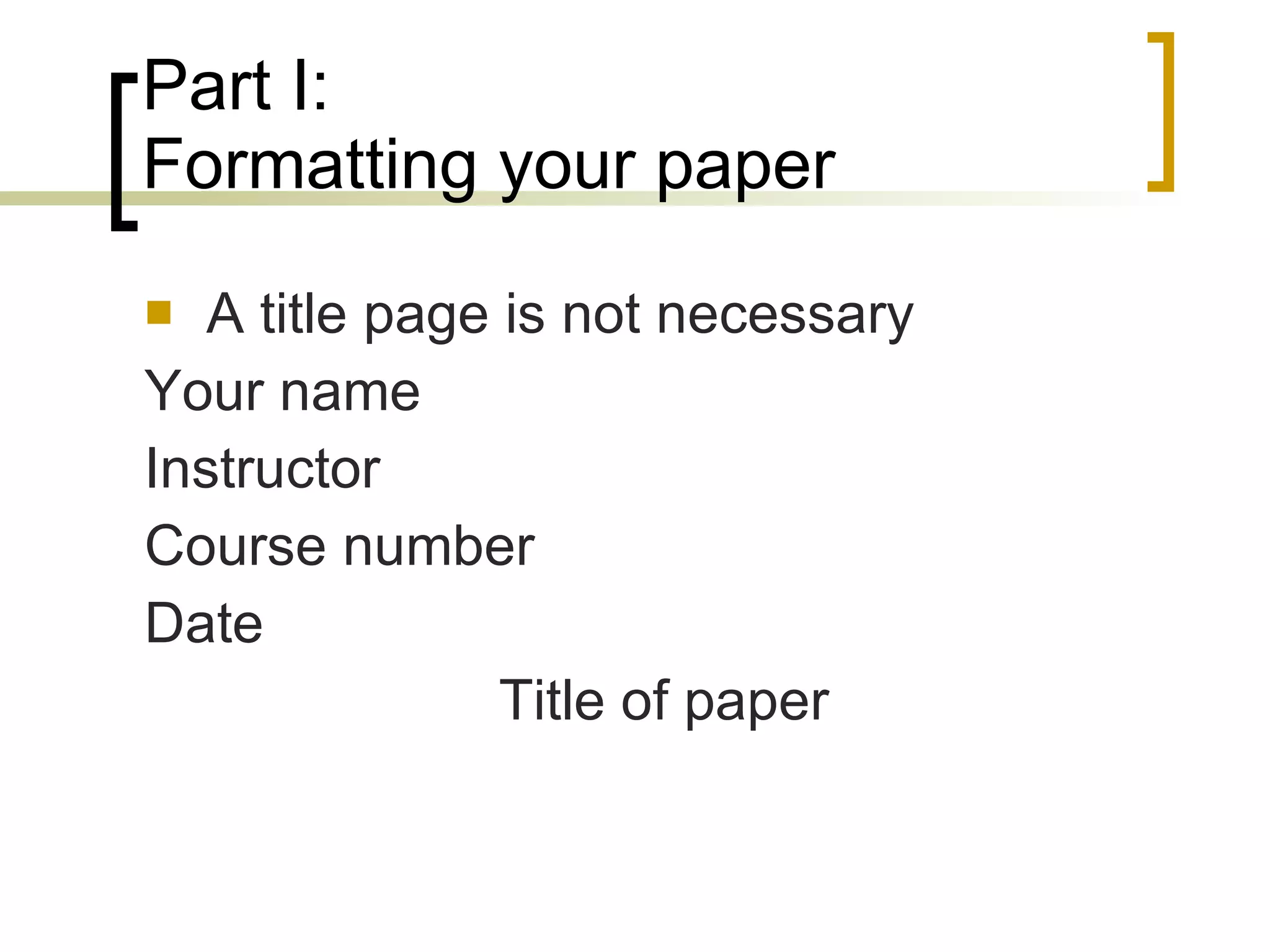 MLA Citation Style | PPT