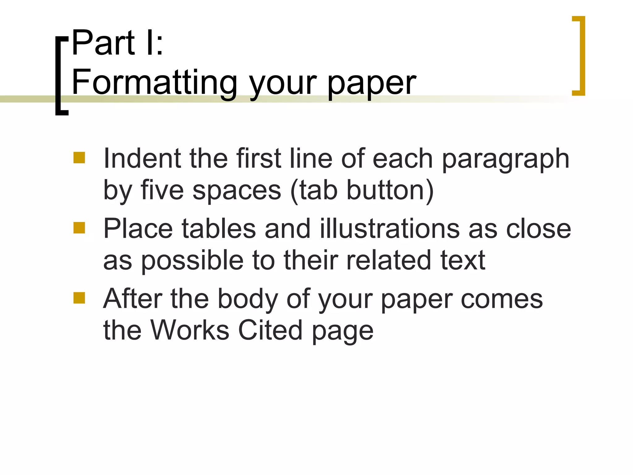 MLA Citation Style | PPT