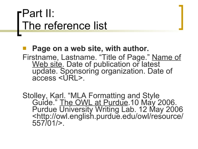 MLA Citation Style | PPT