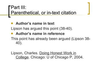 MLA Citation Style | PPT