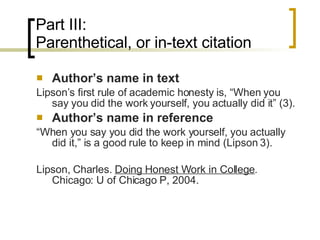 MLA Citation Style | PPT