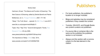 MLA 8th Edition Citation Formating Tips | PPTX