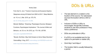 MLA 8th Edition Citation Formating Tips | PPTX