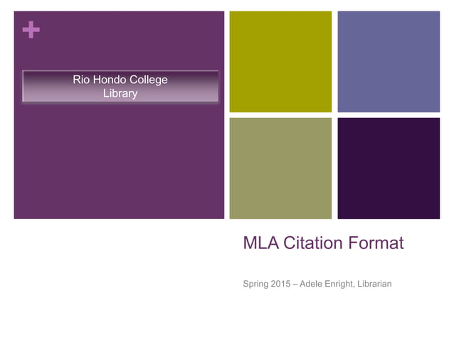 MLA Citation Workshop 2015 | PPT
