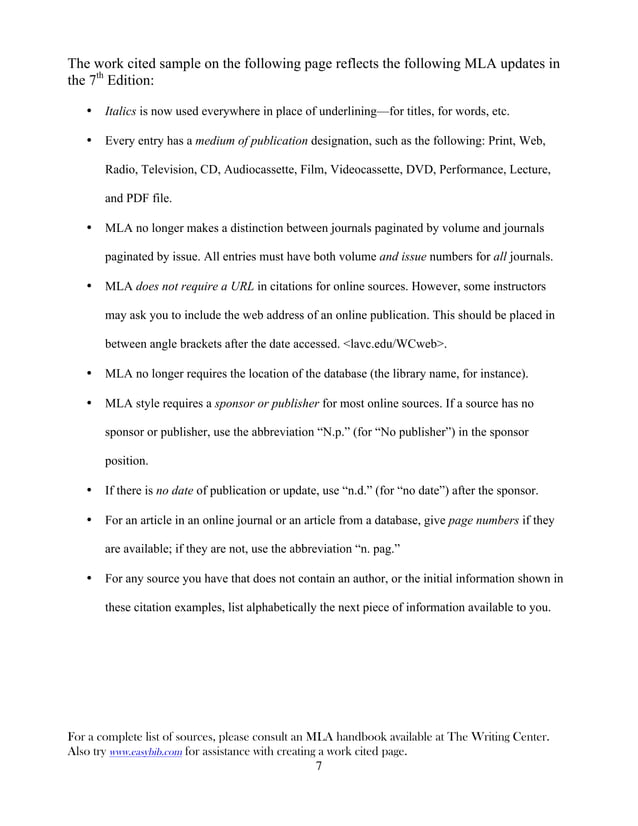 Mla 7th edition | PDF