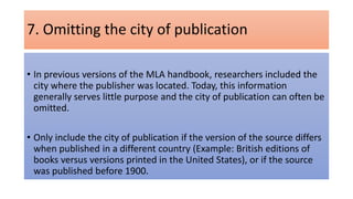 Mla 7 vs MLA 8 | PDF | Desktop Publishing | Computer Software and ...