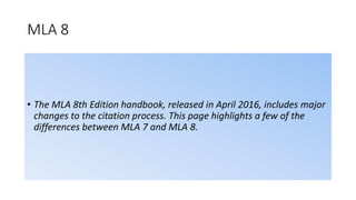 Mla 7 vs MLA 8 | PDF | Desktop Publishing | Computer Software and ...