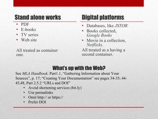 MLA 8th Edition Presentation | PPT
