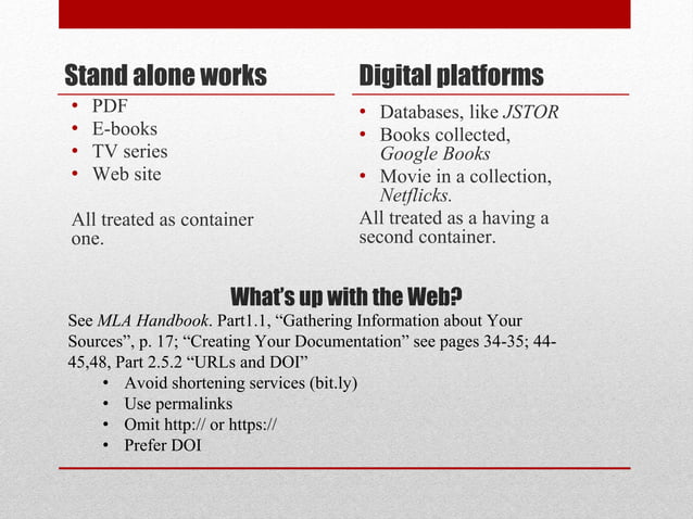 MLA 8th Edition Presentation | PPT