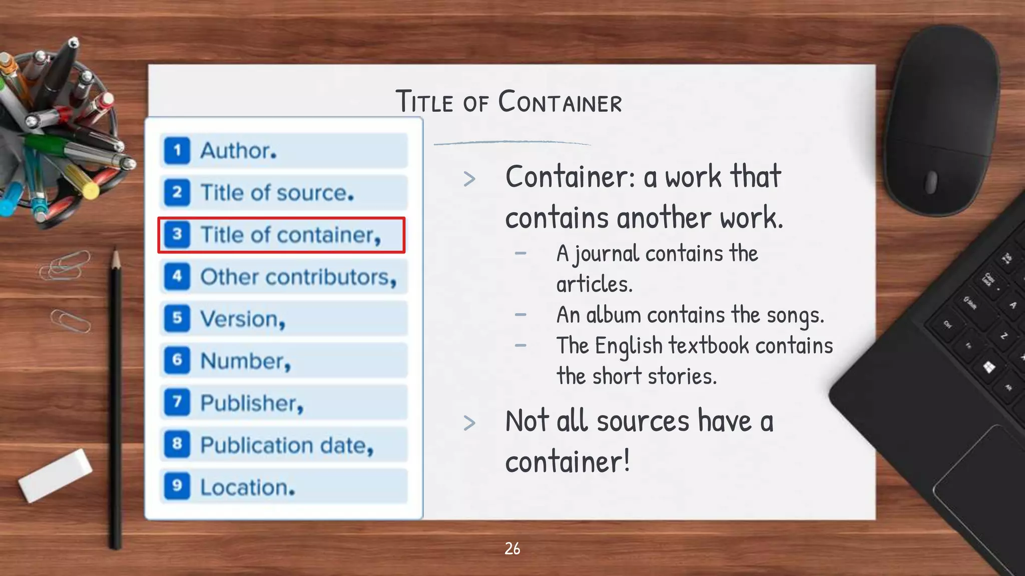 MLA Format 9th Edition - The Basics | PPTX