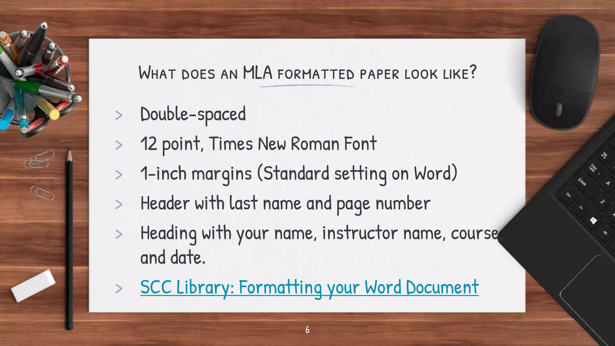 MLA Format 9th Edition - The Basics | PPTX