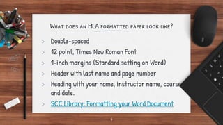 MLA Format 9th Edition - The Basics | PPT