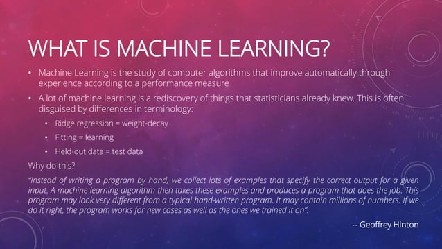 Machine Learning Without The Math An Overview Of Machine Learning Ppt