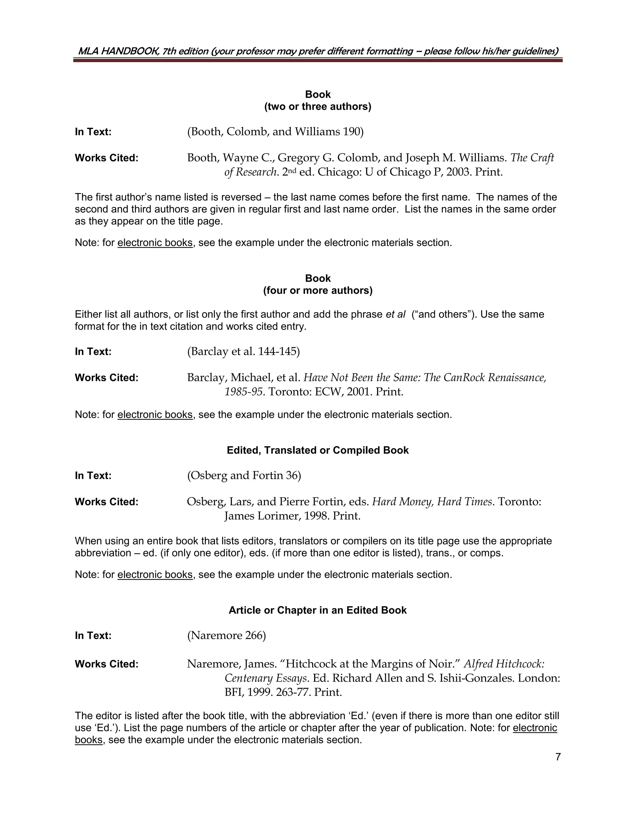 MLA Style Citation Guide | PDF