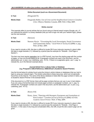 MLA Style Citation Guide | PDF