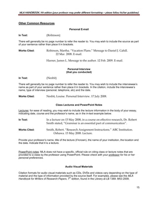 MLA Style Citation Guide | PDF