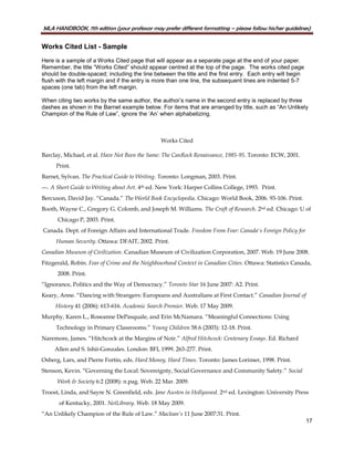 MLA Style Citation Guide | PDF