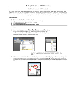 MLA formatting | PDF