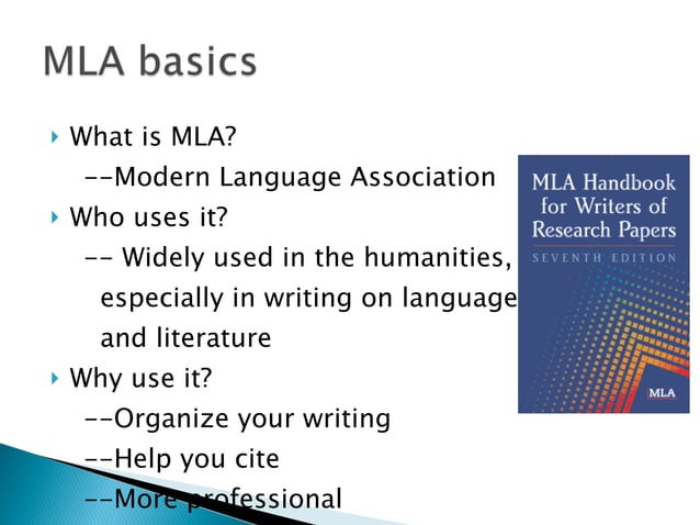 Mla citation | PPT