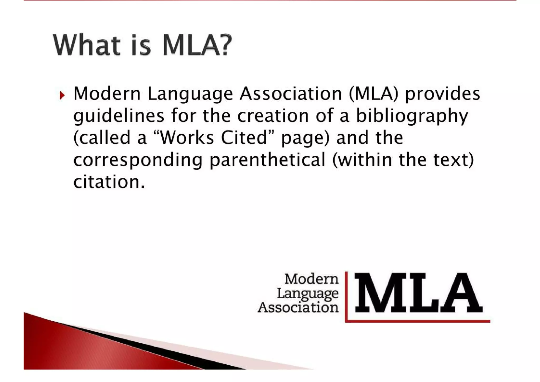 MLA Citation | PPT