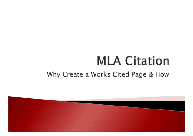 MLA Citation | PPT