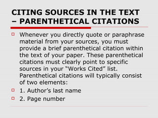 Mla citation online | PPT