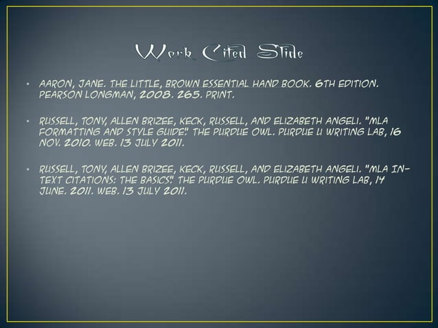 MLA citation | PPT