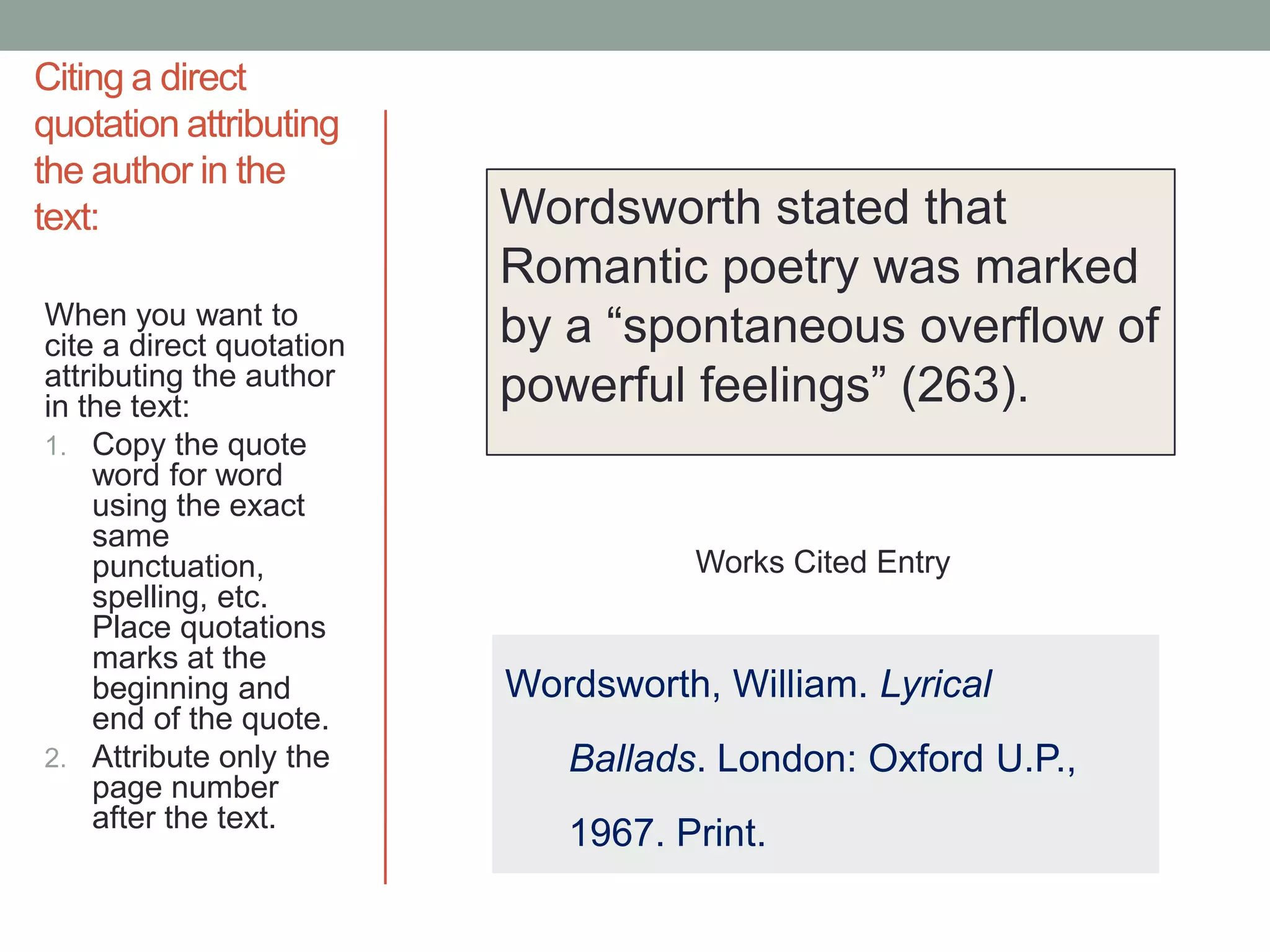 Mla citation guide | PPTX | Poetry | Books and Literature