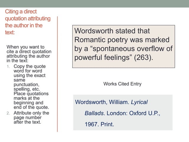 Mla citation guide | PPT