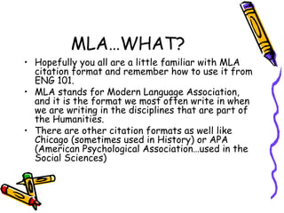 MLA Citations | PPT